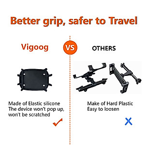 Car Headrest Tablet Mount Holder for Kids Back Seat, Fit for Ipad, Kindle, Fire HD 7,8,10,HDX, Nintendo Switch and Other 7 to 10.9 Inch Tablets, 360 Adjustable, Anti Vibration and Easy to Instal