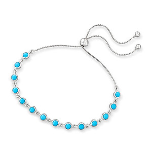 Ross-Simons Gemstone Station Bolo Bracelet in Silver