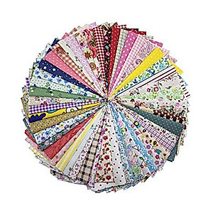 levylisa 100 Pieces 6'' x 6''100% Printed Cotton Quilting Fabric Patchwork Precut Fabric Quilt Squares DIY Sewing Quarter Bundle Fabric for DIY Craft Embellishment Sewing Scrapbooking Quilting