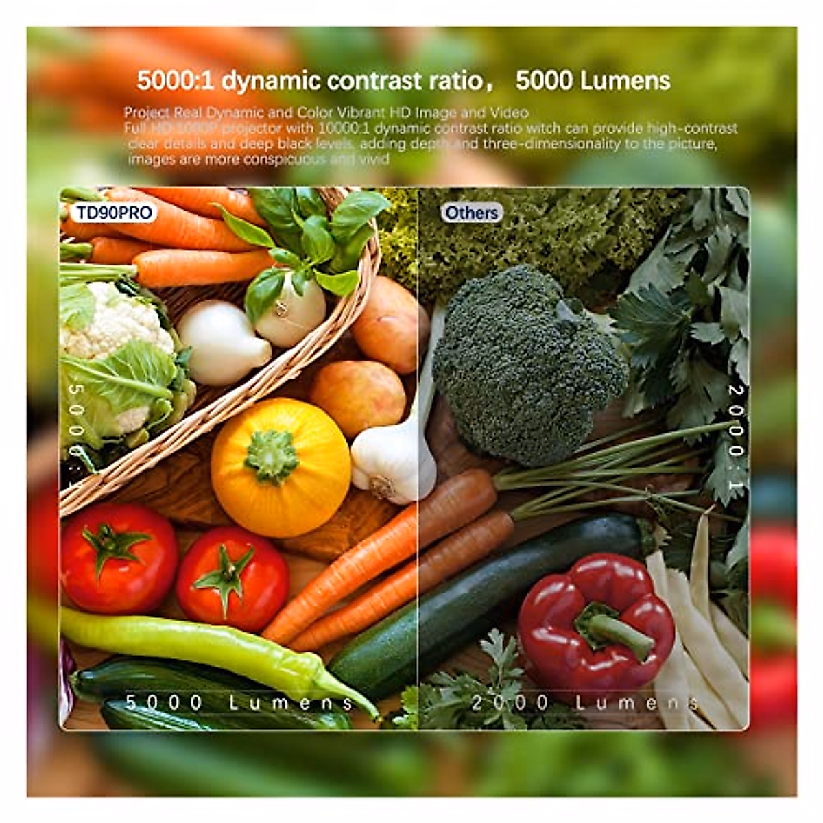 TD90 Pro Ful HD Projector Mini LED Android WiFi TD90Pro Native 1080P Projector Video Home Cinema 3D Portable Proyector