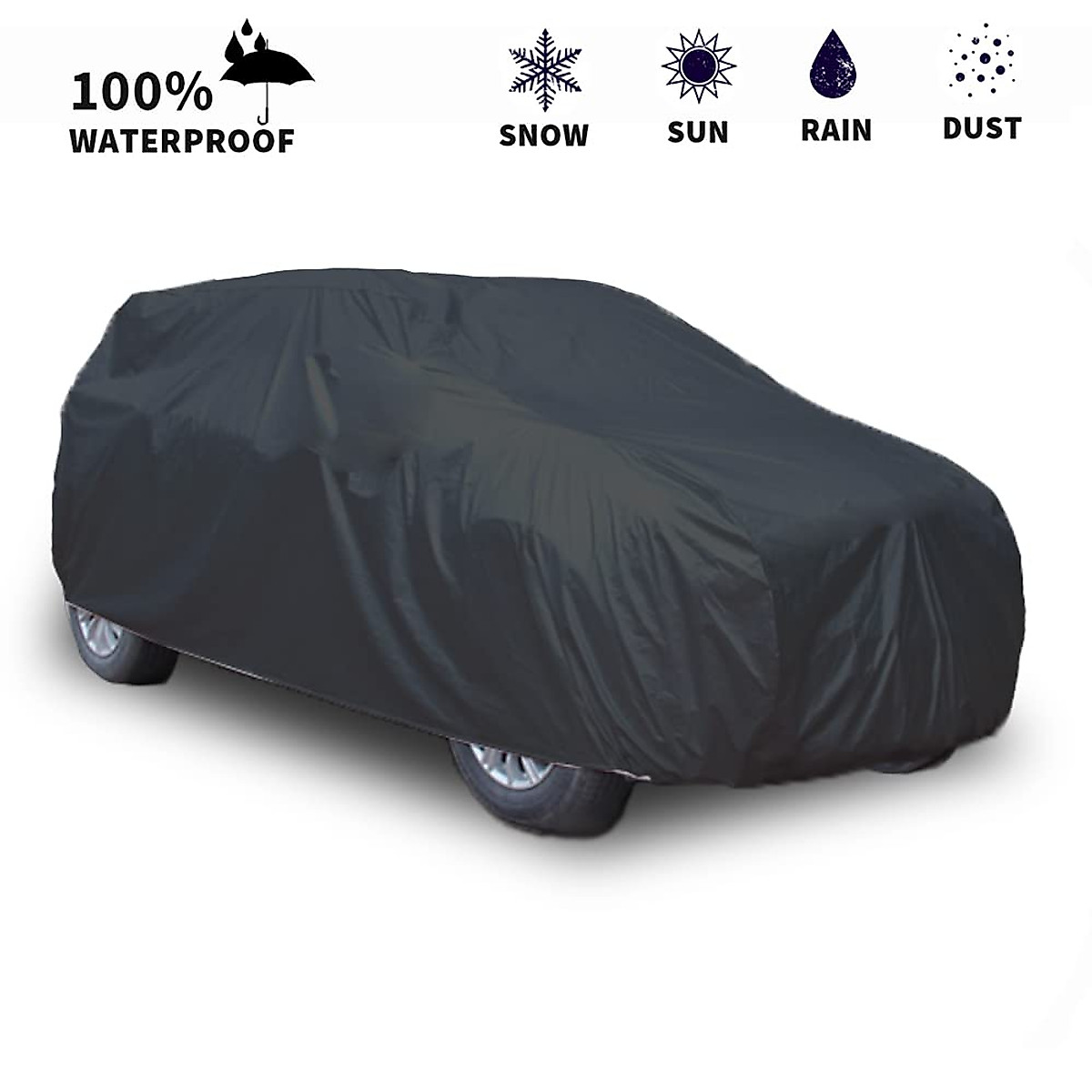Large Kids Ride-On Toy Car Cover, Outdoor Wrapper Resistant Protection for Electric Battery Powered Children Wheels Toy Vehicles-Universal Fit, Water Resistant, UV Rain Snow Protection (black)
