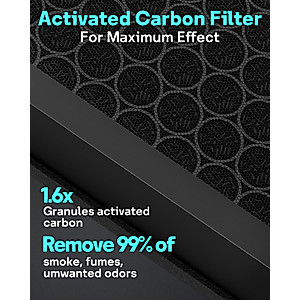 Leemone 2 Pack Vital 200S Replacement Filter Compatible with LEVOIT Vital 200S Air Puri-fier, 3-in-1 H13 True HEPA Activated Carbon Filter, Vital 200S-RF