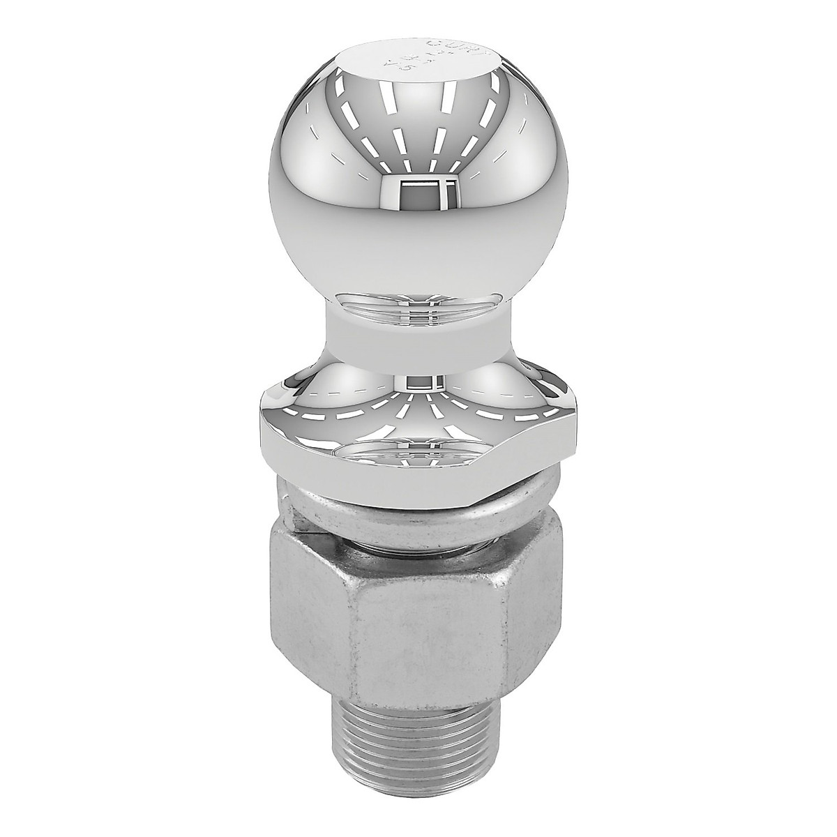 CURT 40090 Chrome Trailer Hitch Ball, 10,000 lbs, 2-Inch Diameter, 1-1/4 x 2-5/8-Inch Shank