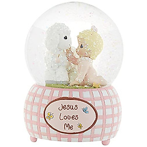 Precious Moments, Jesus Loves Me, Snow Globe, Resin, Girl, 102403