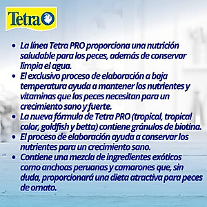 Tetra Pro Fish Food, Tropical Color Crisps With Color Enhancers, Floating Fish Food, 7.41 Ounce