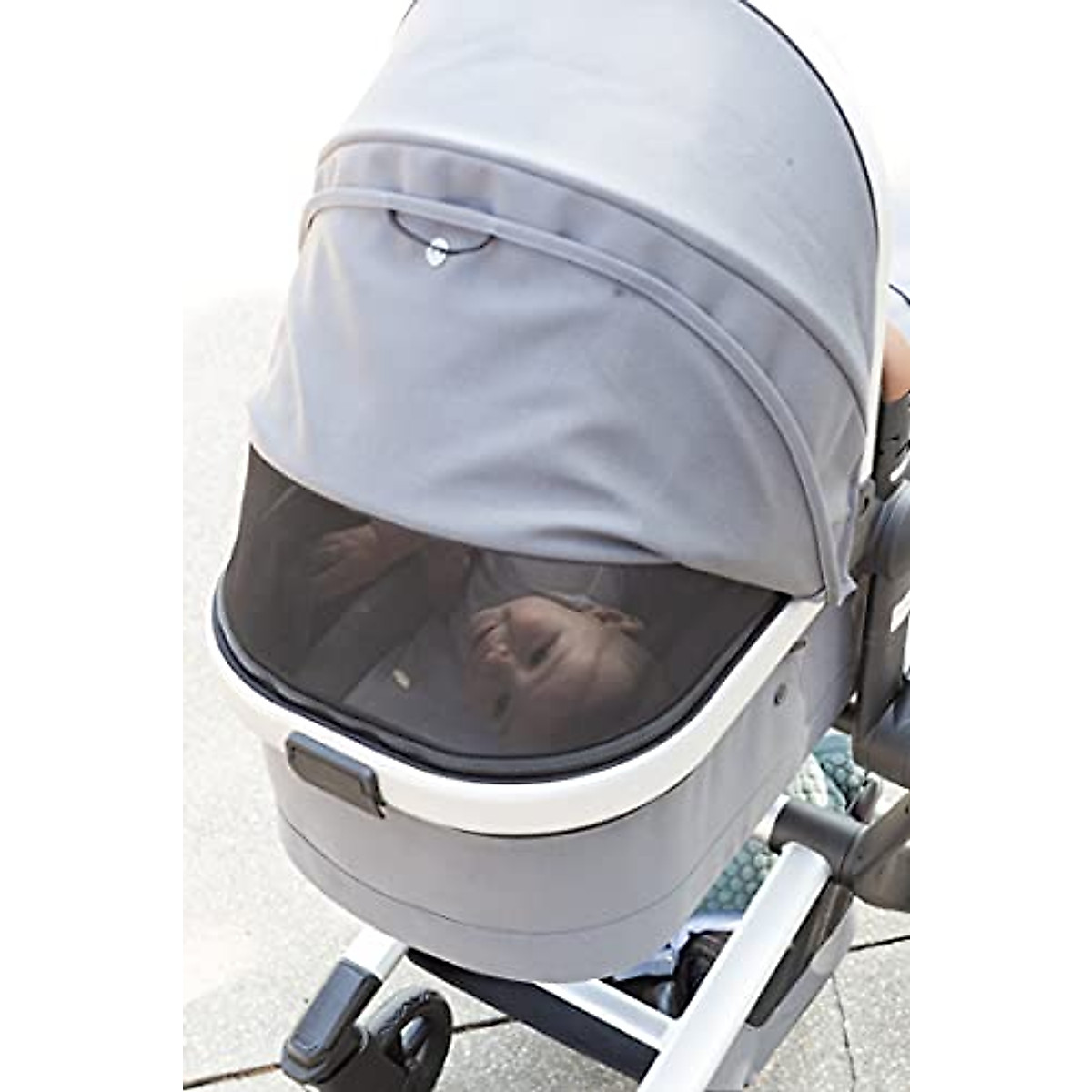 Joolz Day+ Stroller for Babies from Birth to Toddlers 6 Month+ (up to 50lbs) Complete Set: Cot & Seat (incl. Raincover) One-Hand Compact Fold - Reversible Parent Facing Stroller Seat - Gorgeous Grey