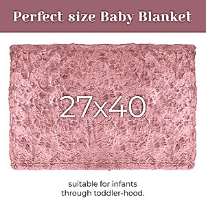 berry bebe Luxury Receiving Blanket, Personalized Baby Blankets, Personalized Baby Gifts, Boutique Style for Girl Size 27x40 Inch (Mauve)