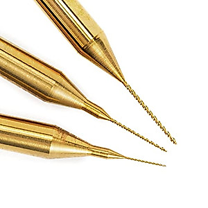 HUHAO Cobalt PCB Drill Bits 1/8 Shank Micro Twist Mini Drill Bits for Print Circuit Board with 0.2-1.1mm Cut Diameter