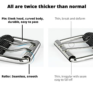 Drizzte Plus Size 67inch Grommet Belt Double Prong Punk Belts for Women Men