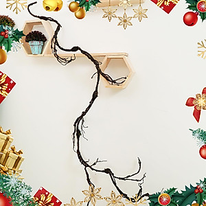 CONGZHANHH 98in Bendable Wall Hanging Artificial Cherry Blossom Tree Vines Fake Reptile Plants Branches Twigs Trunk Garland for 3D Outdoor Bedroom Garden Home Background Halloween X'Mas Decoration