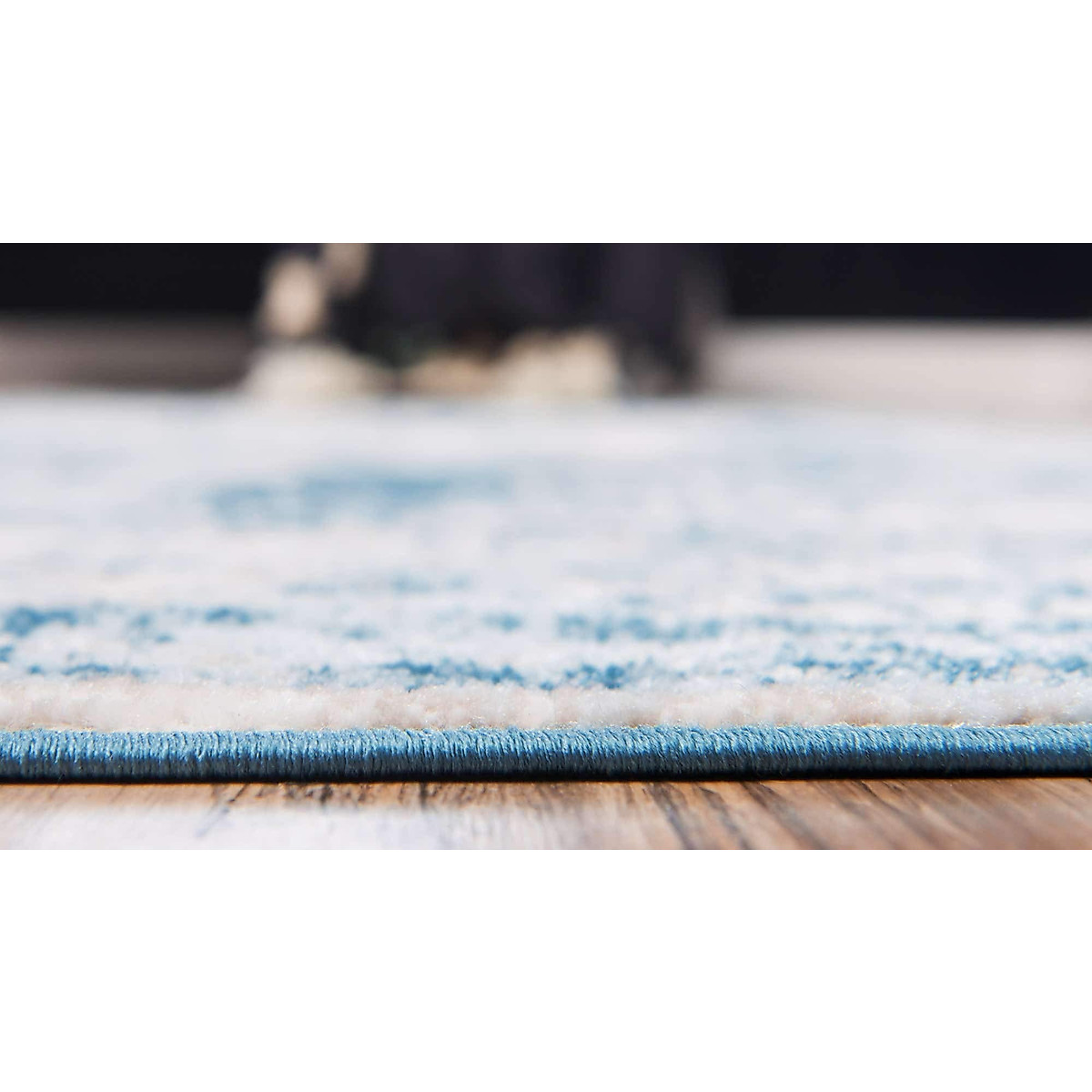 Unique Loom Sofia Collection Area Rug - Salle Garnier (9' x 12' 2" Rectangle, Blue/ Ivory)