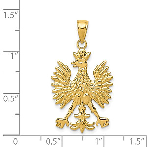 The Black Bow 14k Yellow Gold Polish Eagle Pendant