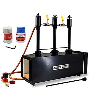 Triple Burner Gas Propane Forge Furnace Blacksmith Knife making w/ 1 Door