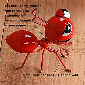 Cruis Cuka Metal Yard Art Garden Decorative Cute Ant Outdoor Wall Sculptures-Set of 4