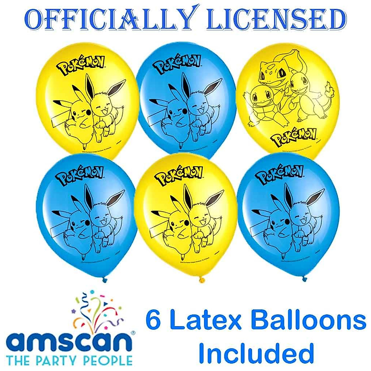 Anagram Pikachu Foil Balloon Bouquet Set | Intended for Pokemon Pokeball Theme Party Accesory Multicolor 7th Birthday, AN-29460,AN-36332