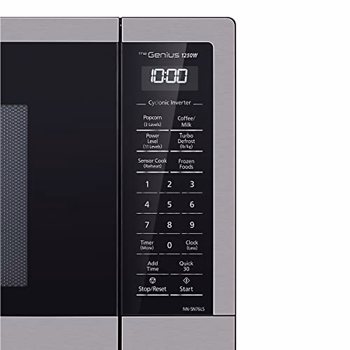 Panasonic NN-SN76LS 1.6 cu.ft Cyclonic Inverter Countertop Microwave Oven 1250Watt Power with Genius Sensor Cooking, Stainless Steel