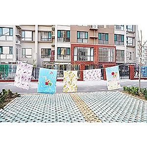 Clothesline Clothes Drying Rope Portable Travel Clothesline Adjustable for Indoor Outdoor Laundry Clothesline, Perfect Windproof Clothes Line, Hanger for Camping Travel & Home Use