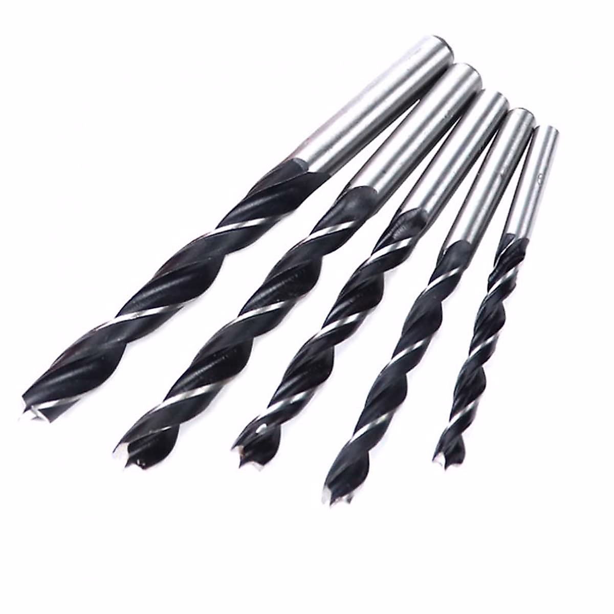 CLAHJQX 5pcs Brad Point Wood Drill Bit Three Point Woodworking Drill 6/7/8/9/10mm Wood Drill Bit Set