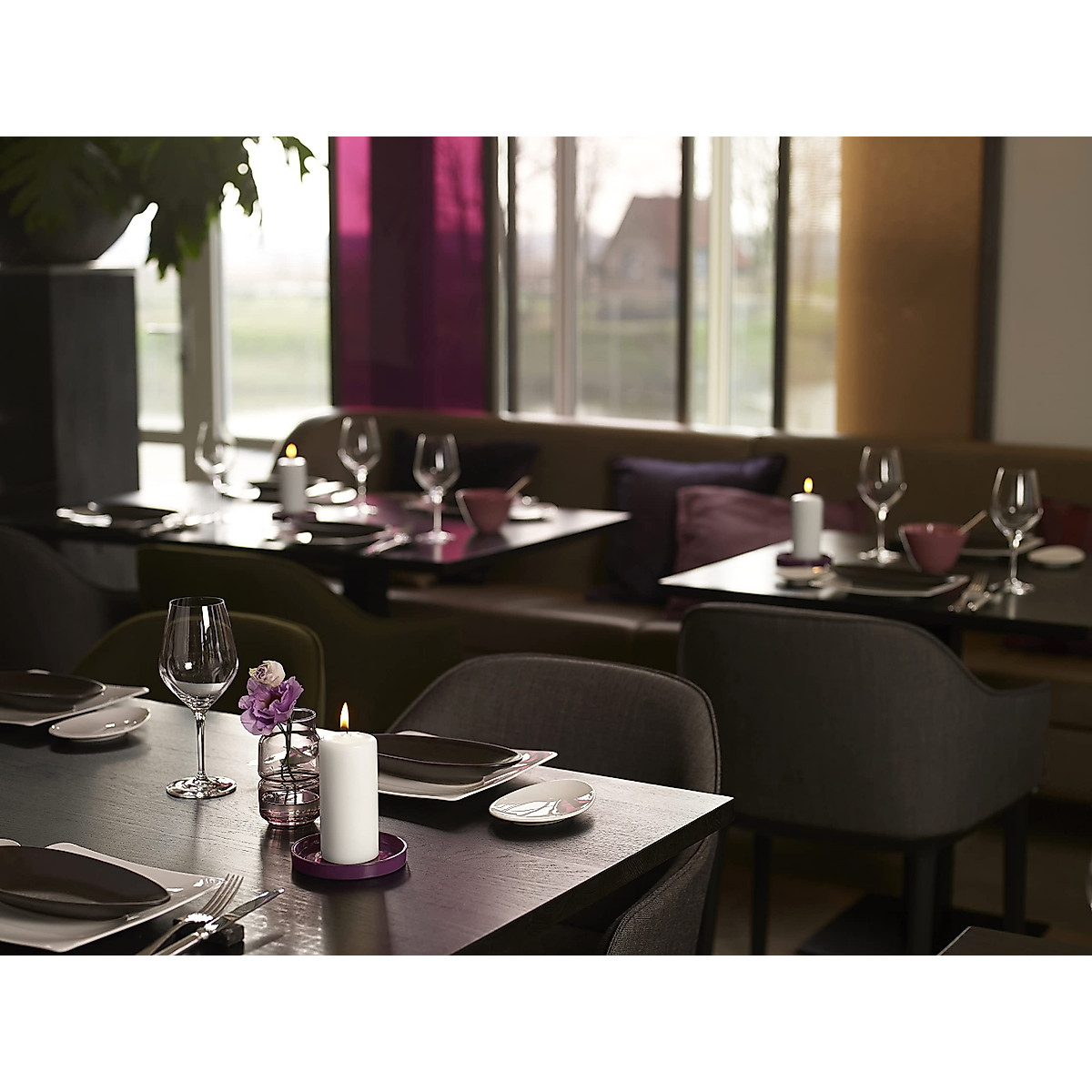 BOLSIUS 10 White Pillar Candles - 2.25 x 4.75 Inches - Premium European Quality - Individually Wrapped - 33 Hours Burn Time - Dripless Smokeless Unscented Dinner, Wedding, Party, & Restaurant Candles