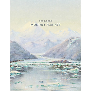 2024-2028: Monthly Planner Five Years Agenda & Organizer from January 2024 to December 2028 Watercolor Cover
