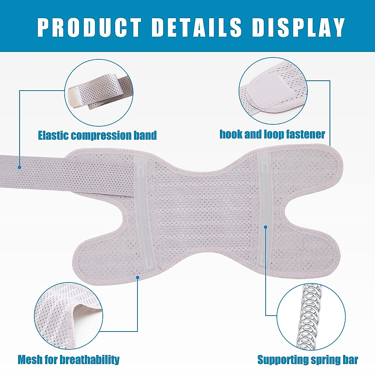 Galvaran Knee Brace with Side Stabilizers Relieve Meniscus Tear Knee Pain ACL MCL Arthritis,Joint Pain Relief, Breathable Adjustable Knee Support Suitable for Men and Women with Sports Injuries