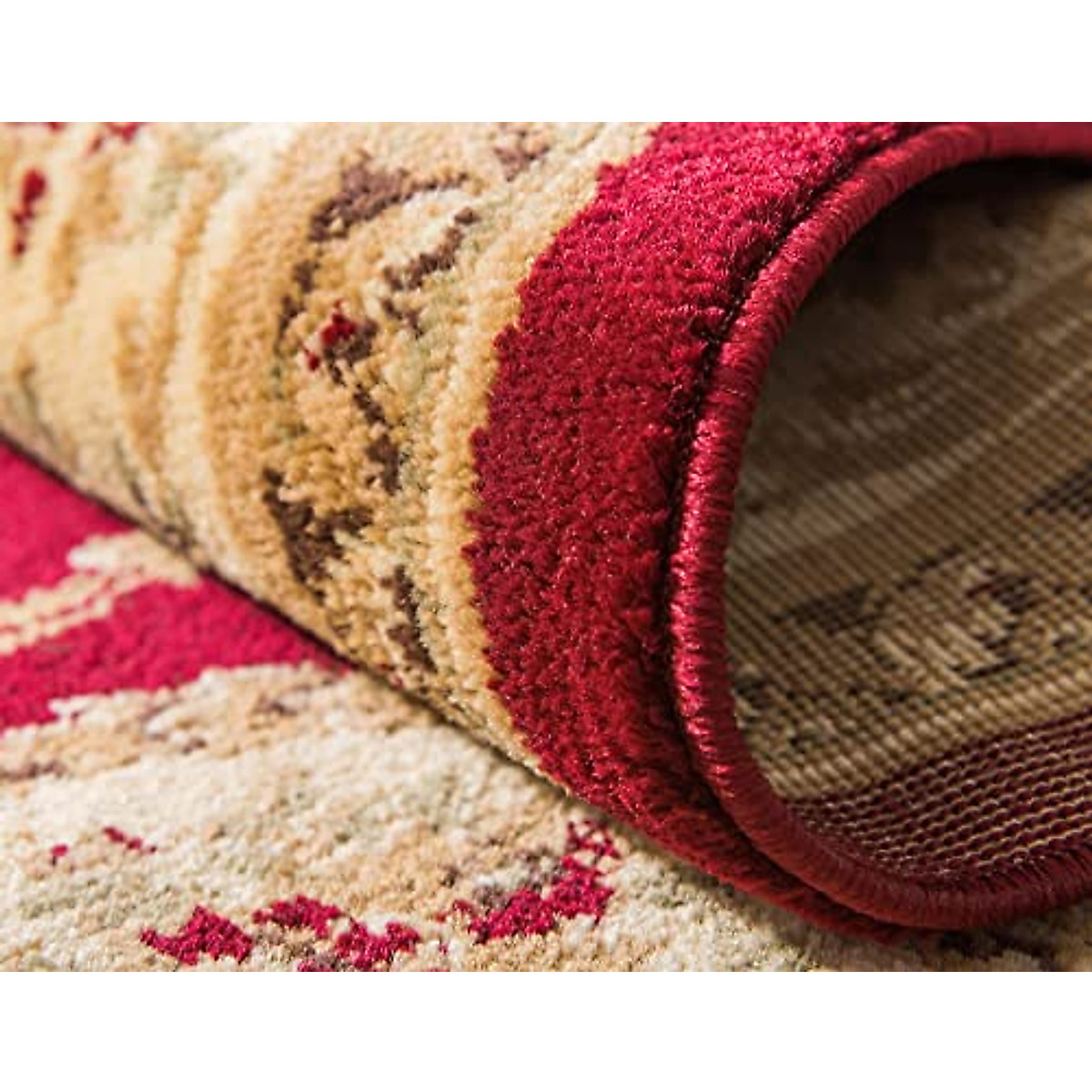 Unique Loom Versailles Collection Traditional Classic Medallion Motif Area Rug (2' 7 x 10' 0 Runner, Burgundy/ Ivory)