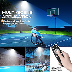 PATIOPIA 5500W Solar Street Lights Outdoor, 888 LEDs 6500K Solar Parking Lot Lights Dusk to Dawn, IP67 Waterproof Solar Motion Sensor Lights Suitable for Commercial Street,Yard, Garden, Parking Lot