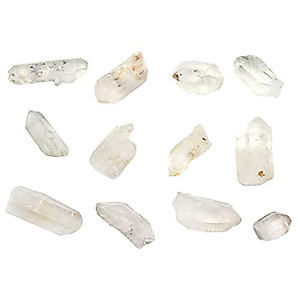 12PK Raw Quartz, Mineral Specimen - Approx. 1"- Geologist Selected & Hand Processed - Great for Science Classrooms - Eisco Labs