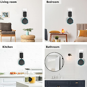 WALI Wall Mount for Echo Dot 3rd Generation, Speaker Bracket Holder with Cable Management for Dot 3rd GenerationSmart Home Speaker Assistant (SWM-EH-03B), Black