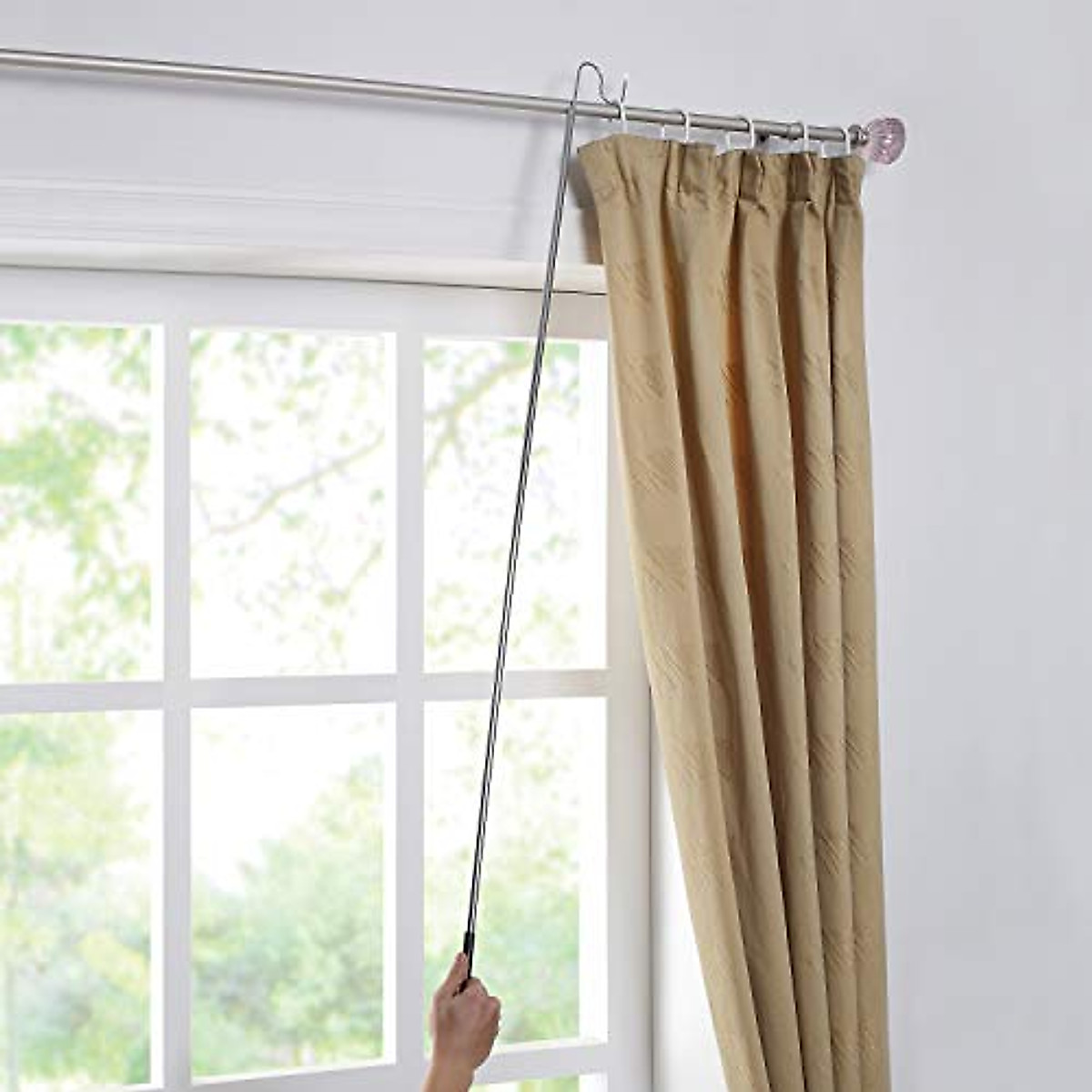 Organize It All 2 Pack Easy Reach Hook | Dimensions: 3.25 x 0.50 x 52.00 | Light Weight | Perfect for Reaching high Items | Closet Accessories | Sliver