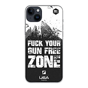 Phone Case Fuck Your Gun Free Zone USA Patriot Design Silicone Transparent - Compatible iPhone and Samsung (Samsung Galaxy A04)