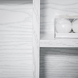 kleankin 31.5" W x 27.5" H Wall-Mounted Medicine Cabinet, Bathroom Storage Unit with Single Mirrored Door and 3-Tier Shelves, White