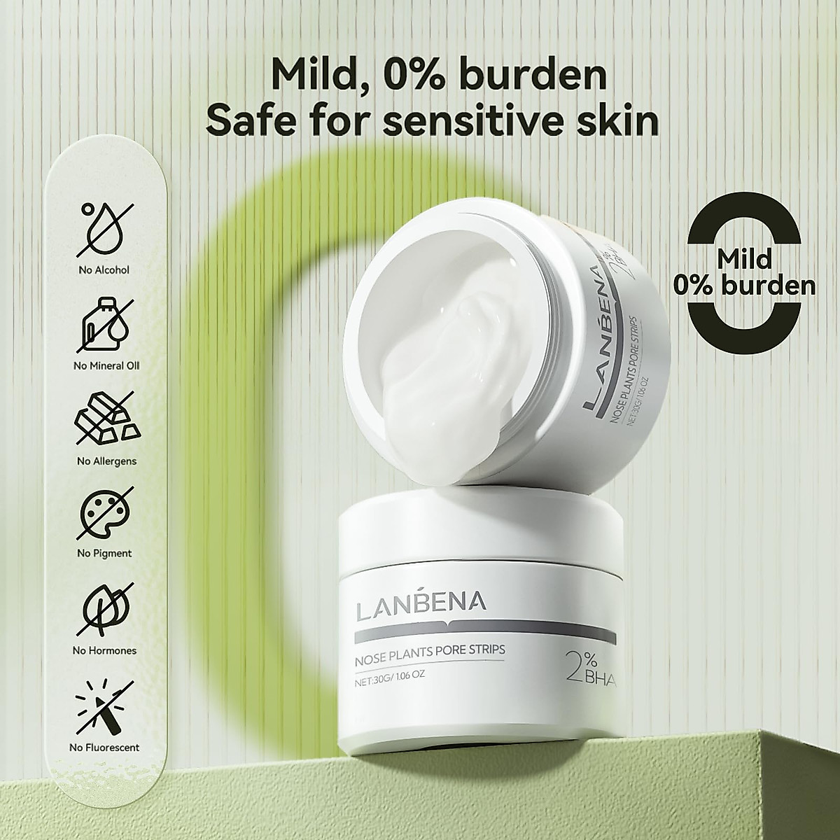 LANBENA Blackhead Remover Black Mask Charcoal Mask Peel off Mask Facial Pore Cleanser Purifying Face Mask Nose strips 1.06 Ounce