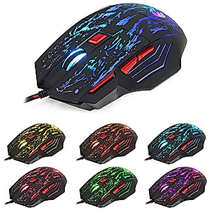 Raxinbang Keyboard One-Handed Mechanical Mini Gaming Keypad Adjusted LED Backlit Ergonomic Game Controller with 1.5m Line for LOL/PUBG/Wow/Dota/OW
