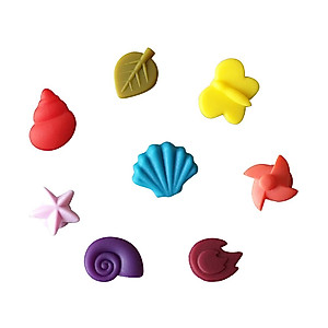 Practical 8pcs Silicone Wine Glass Marker Cute Wine Identifier Charms Suction Cup Drinking Cup Sign (8 Colors)