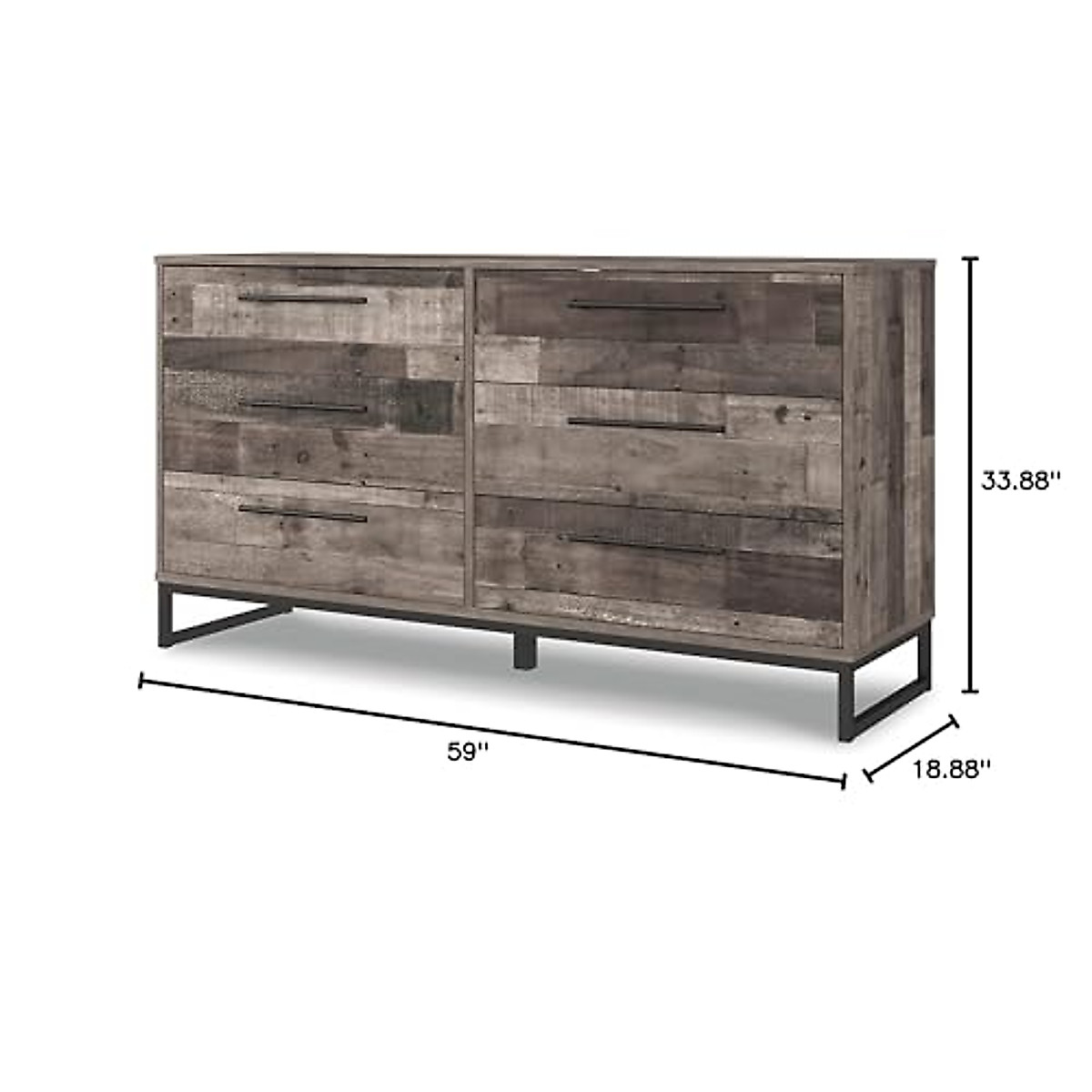 Signature Design by Ashley Neilsville 6 Drawer Dresser, Dark Brown