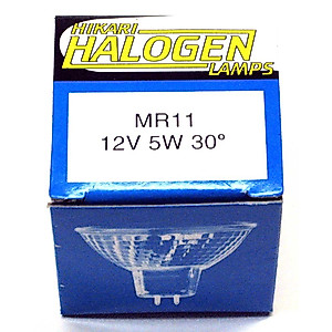 Hikari JCR8295 MR11 Wide Angle 5W Halogen 12V Flood Bi-Pin Base