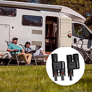 LINXIU Solar Branch Connector Waterproof 2 to1 Branch Connectors Solid Copper Terminal for Parallel Connection Between Solar Panels 1 Pairs