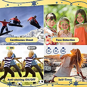 Digital Camera, Upgraded 48MP Autofocus FHD 1080P Small Digital Camera for Kids Video Camera with 32GB SD Card 16X Digital Zoom, Compact Point and Shoot Vlogging Camera for Teens Students Adult