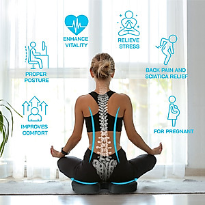 Pressure Relief Seat Cushion, Seat Cushions for Office Chairs, Sciatica Pain Relief Pillow, Tailbone Pain Relief Cushion, Gel Seat Cushion, Desk Chair Cushion, Car Seat Cushions for Driving