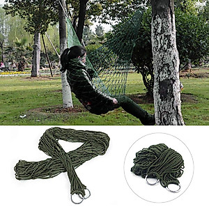 Hammock Camping Indoor Outdoor Backpacking Survival & Travel, Portable Lightweight Nylon Mesh Rope Hammocks