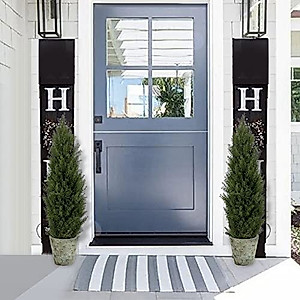 SeelinnS Artificial Cedar Pine Tree Christmas Tree Artificial Topiary Cedar Trees Potted UV Rated Plant for Home Decor Indoors and Outdoors 4FT Fake Plants Tall Artificial Plants Shrubs (2 Pack)