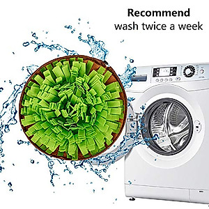 AWOOF Pet Snuffle Mat for Dogs, Interactive Feed Game for Boredom, Encourages Natural Foraging Skills for Cats Dogs Bowl Travel Use, Dog Treat Dispenser Indoor Outdoor Stress Relief