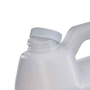Hudson Exchange 1 Gallon F-Style Plastic Jug with Cap, HDPE, Natural, 6 Pack