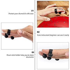 MILISTEN 8pcs Tongue Drum Finger Pick Silicone Knocking Finger Picks Cover for Tongue Drum Drumstick Holders Finger Tool for Percussion Instrument