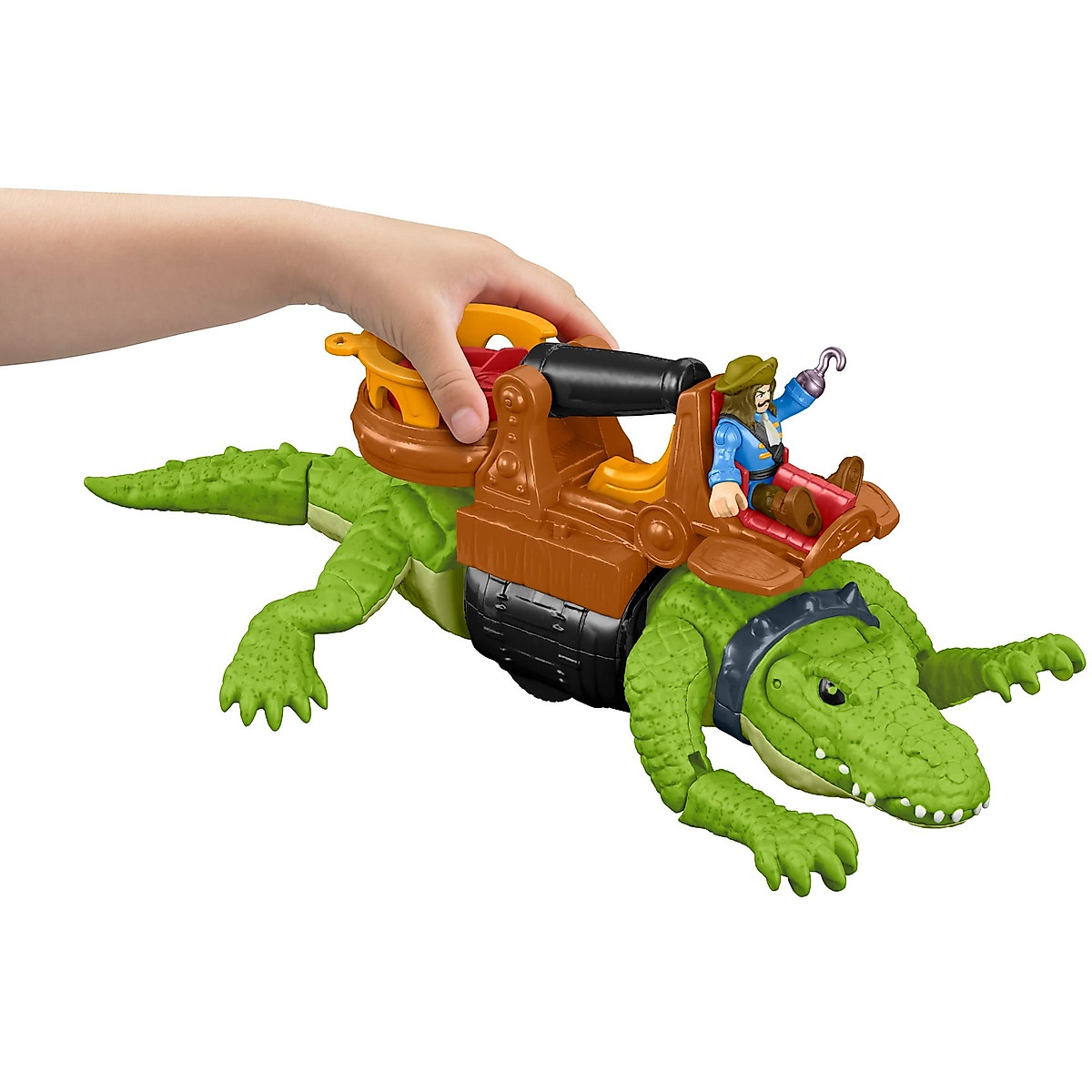 Fisher-Price Imaginext Preschool Toys Pirate Hook & Walking Crocodile 5-Piece Figure Set for Pretend Play Kids Ages 3+ Years