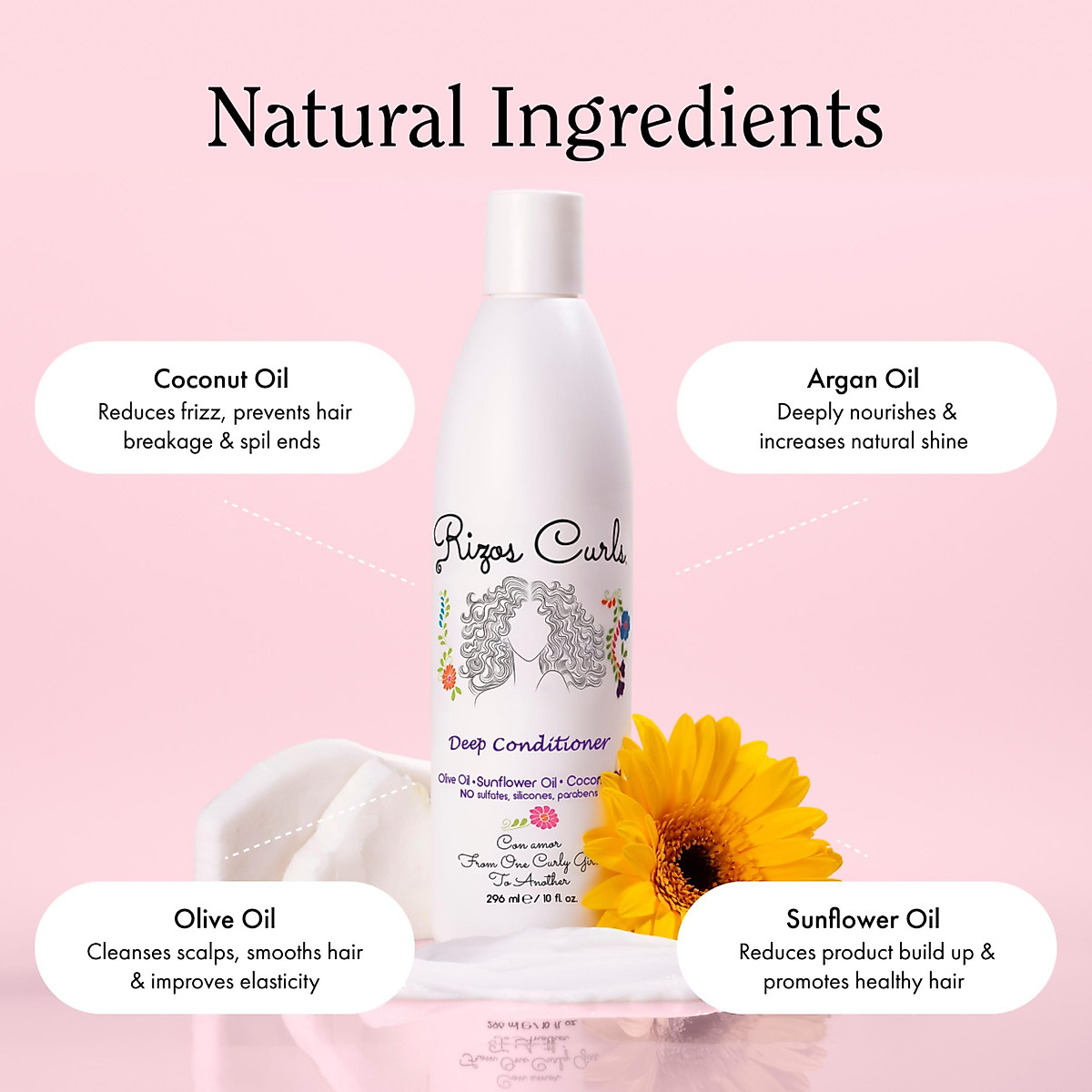 Rizos Curls Trio Bundle, Hydrating Shampoo & Deep Conditioner & Curl Cream Bundle, Gently Cleanse and Hydrate Curly Hair, Style & Define Curls for Frizz Free Volume, For All Curl Patterns 2a - 4c