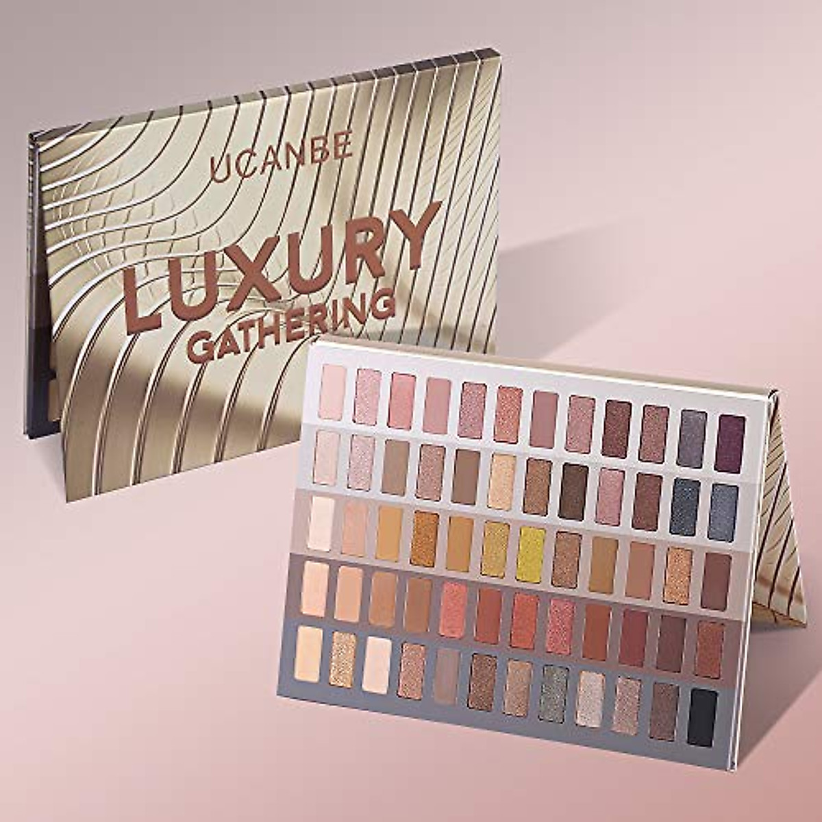 UCANBE 60 Colors Naked Eyeshadow Palette, Warm Neutral Nudes Makeup Pallet, Natural Matte Glitter Shimmer Smokey Eye Shadows Halloween Cosmetic Gift Kit