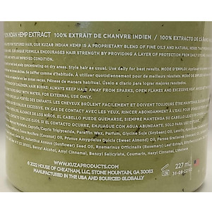 Kuza 100% Indian Hemp Hair And Scalp Treatment,7.7oz Jar, Formulated for Textured Hair, Blend of Fine Oils & Natural Herbs, Protects and Strengthens, No Sulfates or Mineral Oil