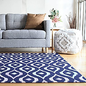 Stylish Reversible Foam Floor Mat | Play mat for Toddlers, Baby Play mat, Tummy time Crawling mat | Kids Play mat | Yoga Mat | Non-Toxic, Waterproof, Durable, Easy-to-Clean | Large Blue - Gray